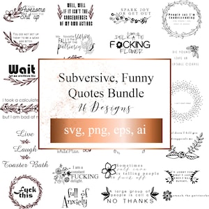 Subversive and Funny Quotes Bundle - Etsy