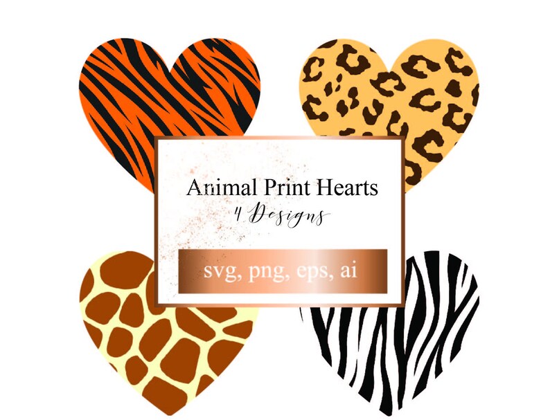 Heart Animal Prints - Etsy