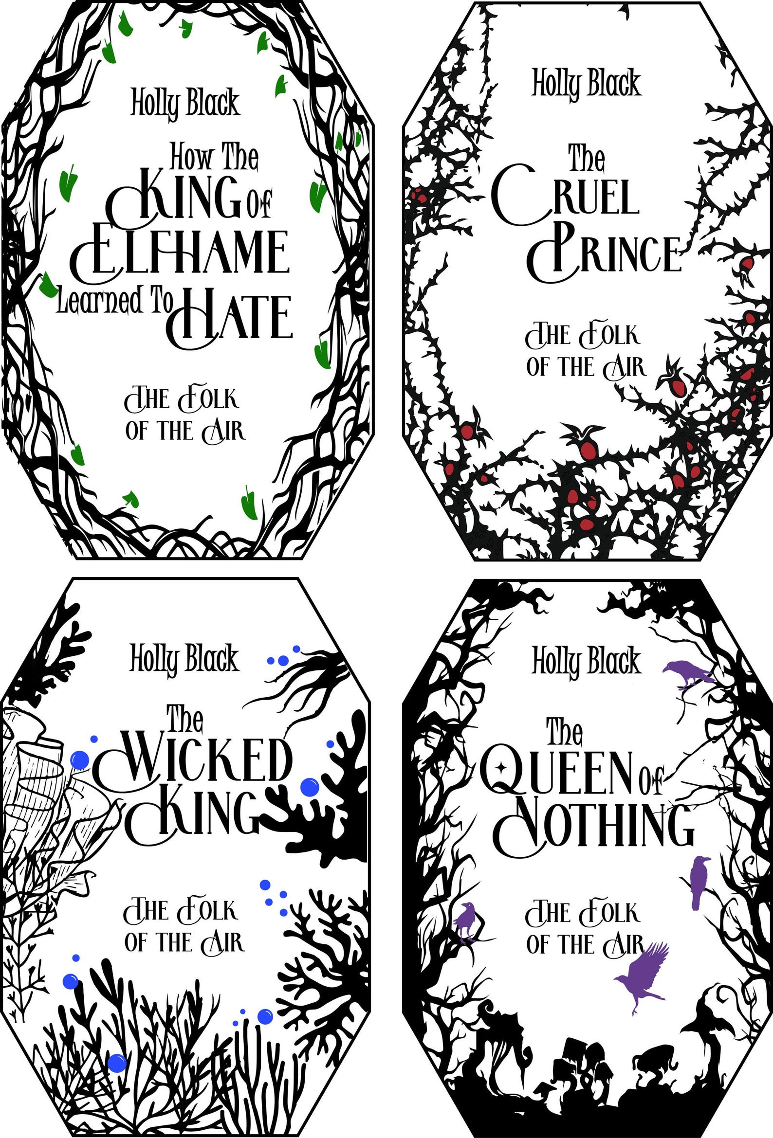 The Folk of the Air Book Cover Designs, PNG Digital Downloads - Etsy