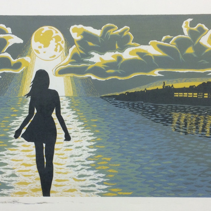 Reduction Woodcut - Etsy