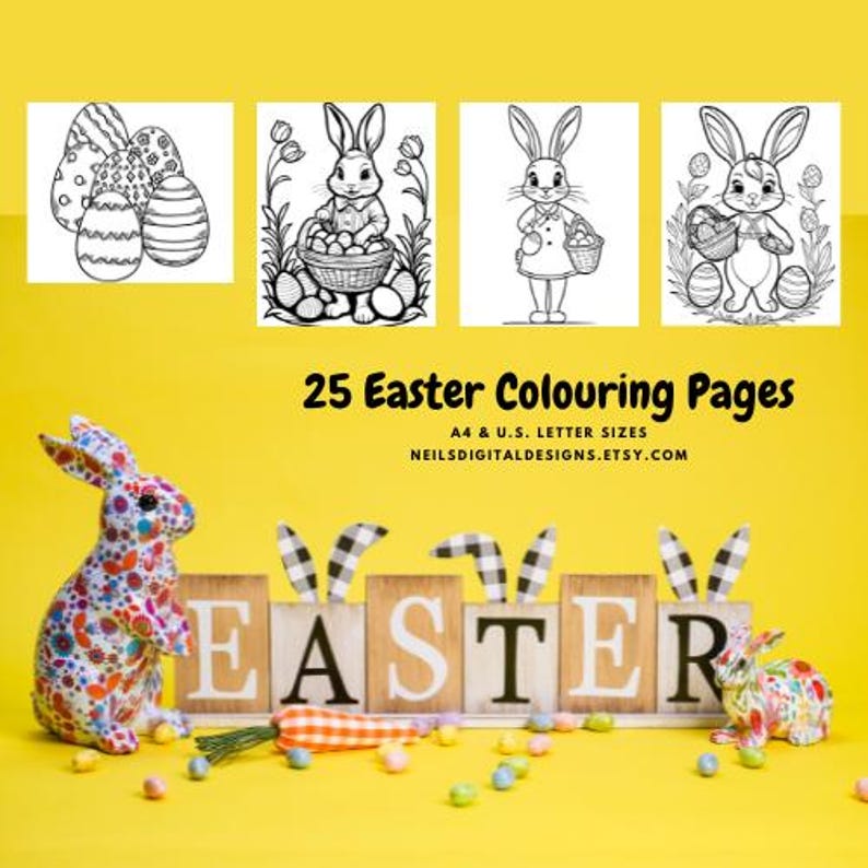 25 Easter Coloring Pages for Kids | Printable Bunny & Egg Activities ...