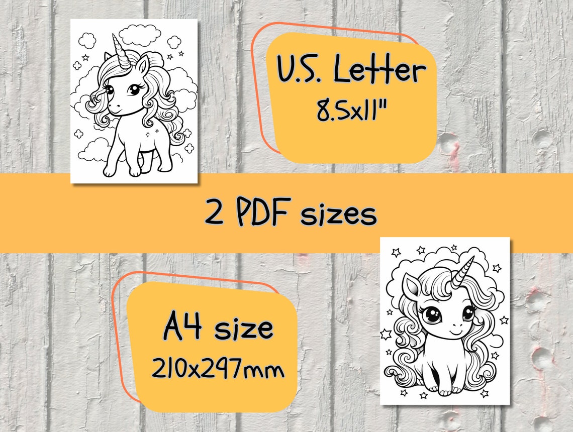 Unicorn Coloring Pages Bundle for Kids | Magical Printable Art Fun ...