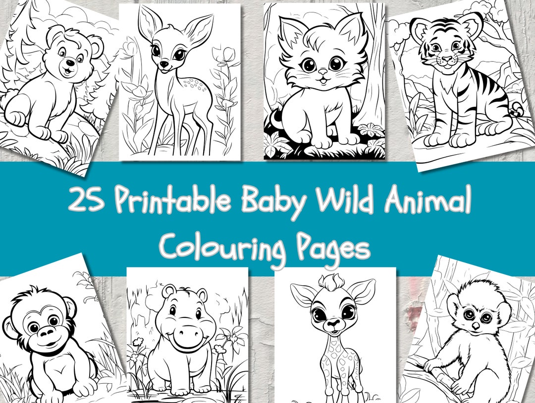 25 Baby Wild Animals Coloring Pages for Kids | Coloring Pages ...
