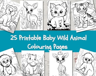 25 Baby Wild Animals Coloring Pages for Kids | Coloring Pages ...