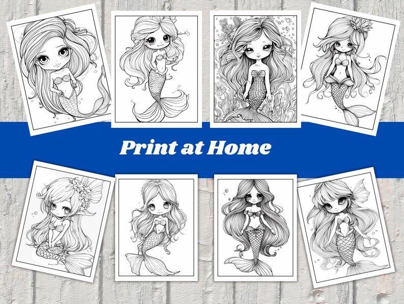 25 Chibi Mermaid Coloring Pages for Kids & Adults | Fun Printable ...