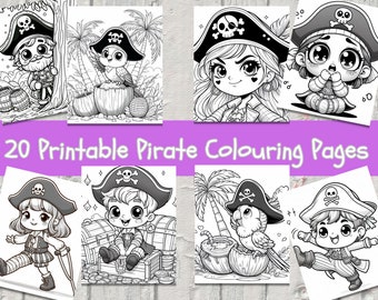 20 Pirate Coloring Pages A4 Printable Pirate Coloring Pages for Kids ...