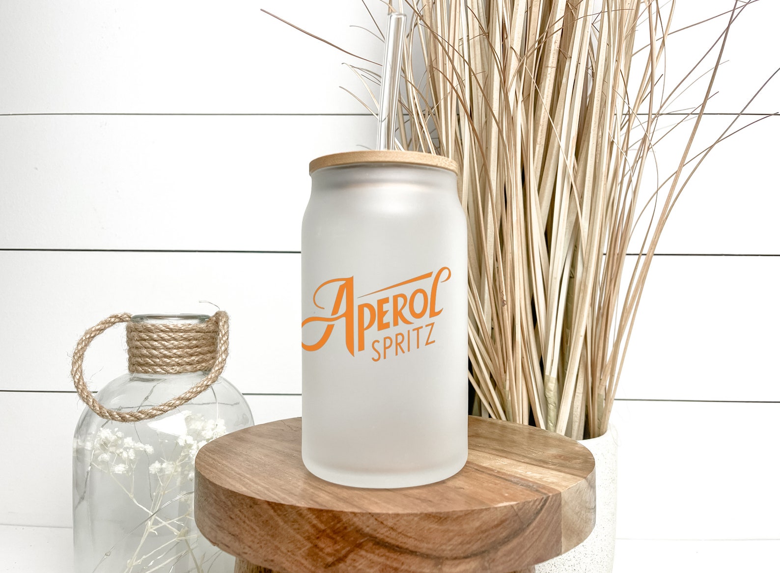 Aperol Spritz Frosted Cups, Summer Drink Glass Cup, Girls Night Tumbler ...