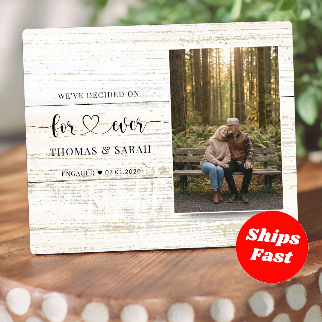 Personalized Engagement Picture Frame Gift for Couples, Custom Mr and ...