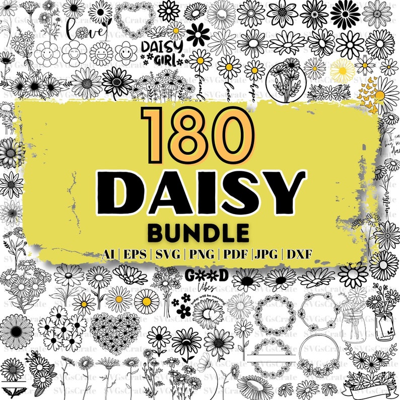 Daisy Svg Bundle, Daisies Svg, Daisy Png, Daisy, Wildflower Svg ...