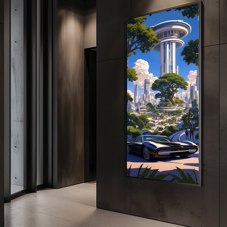 Mid Century Space Age Retro Futuristic Skyscrapers 1, Instant Download ...