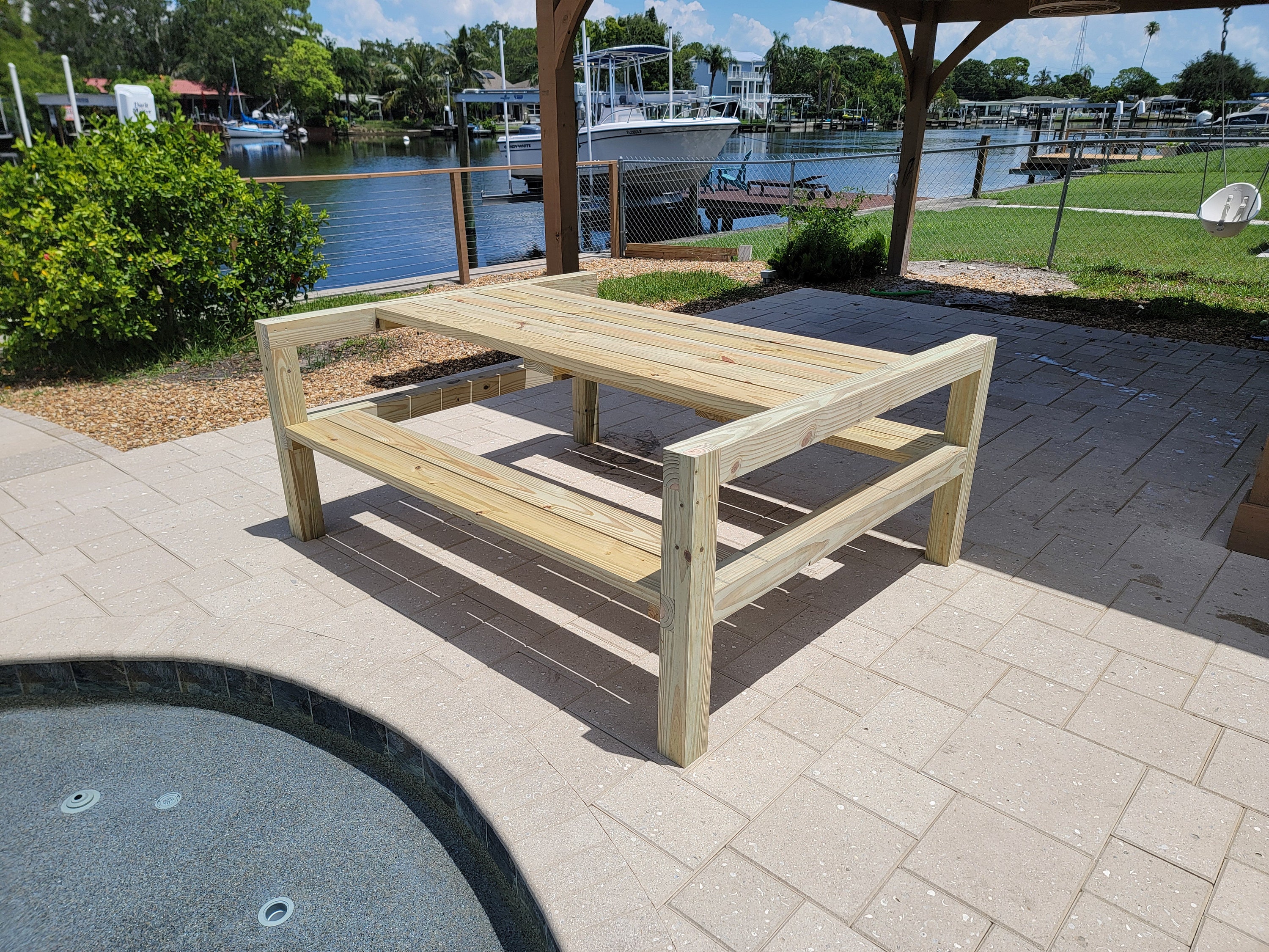 3 in 1 Bundle Pack / Picnic Table / Patio Set / Swivel Chair / Outdoor ...