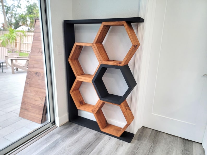 Bookshelf / Hexagon Bookcase / Build Plan - Etsy