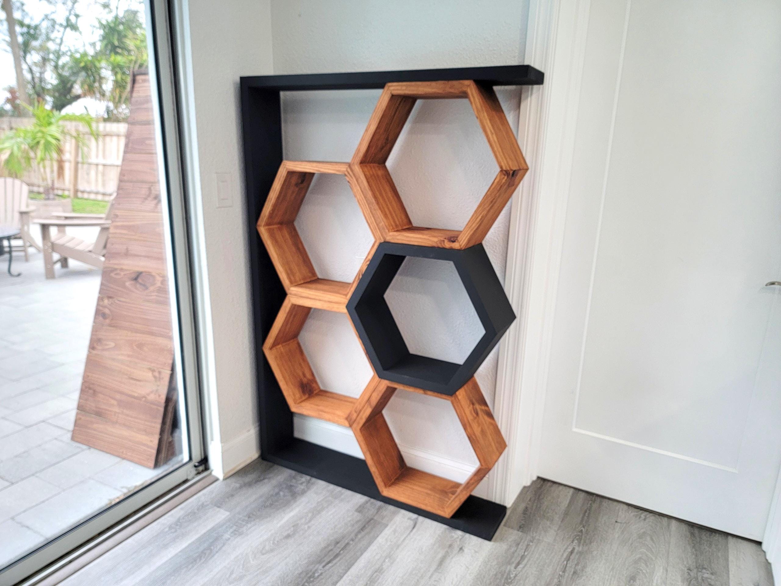 Bookshelf / Hexagon Bookcase / Build Plan - Etsy