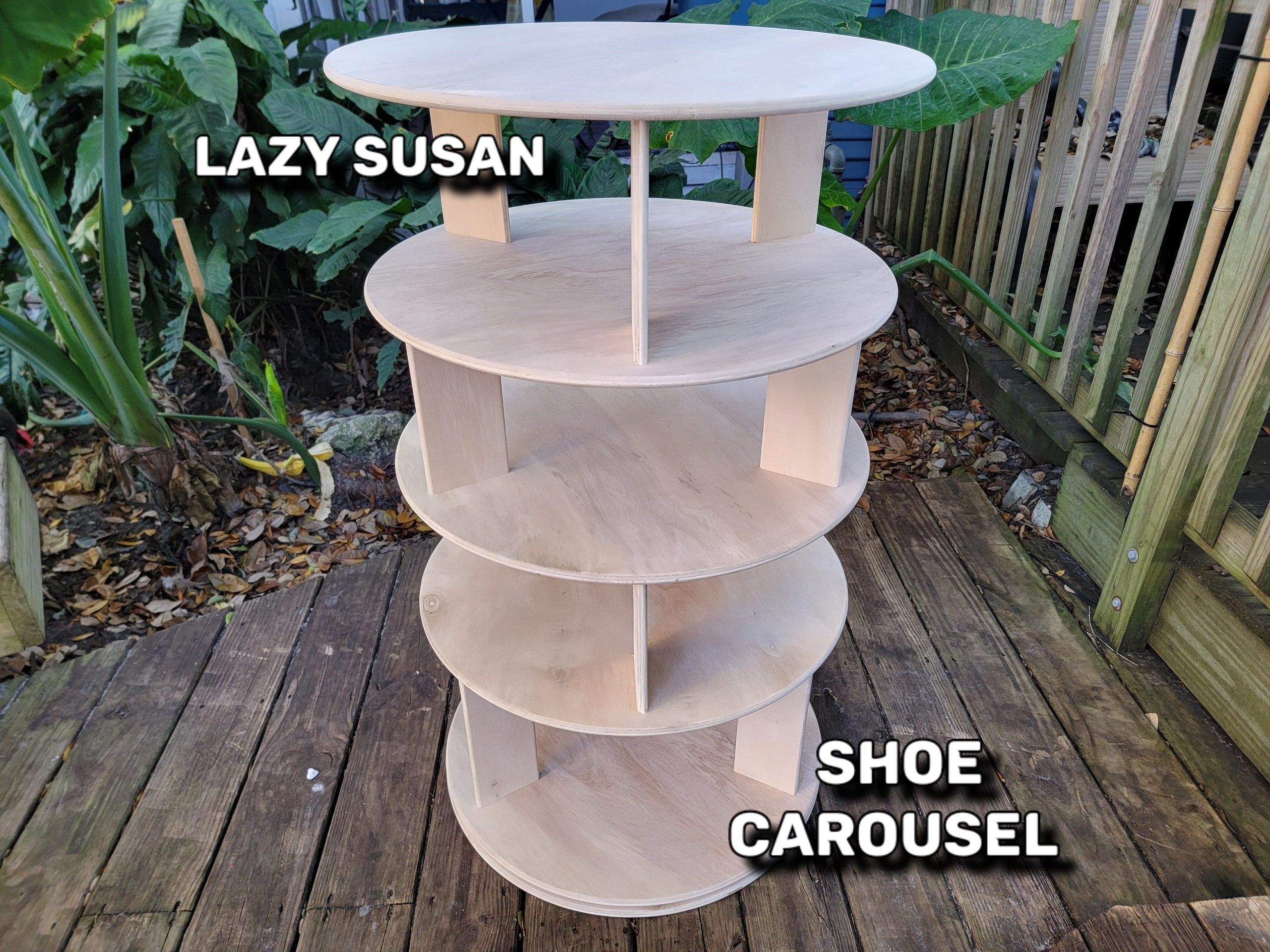 Lazy Susan Shoe Carousel Build Plan / Digital File / PDF Download - Etsy
