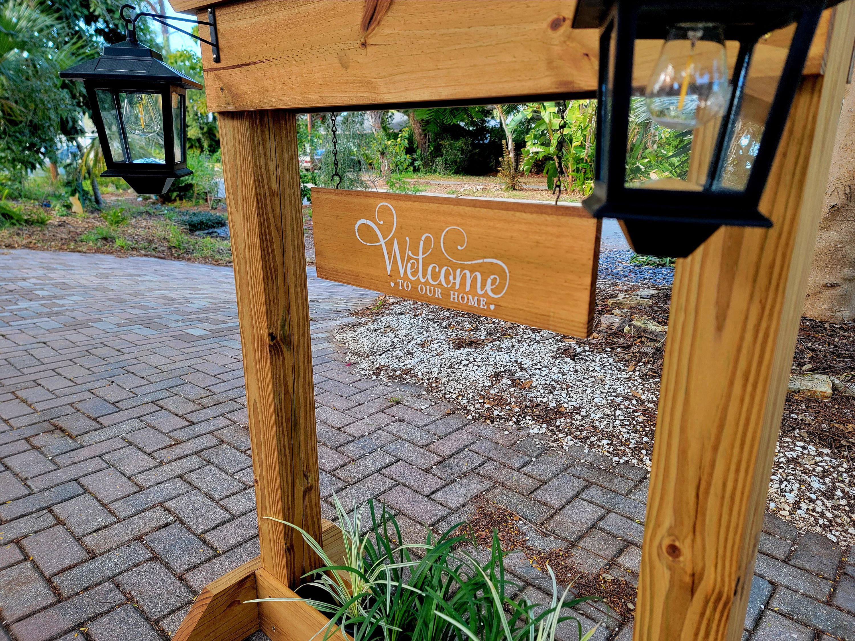 Welcome Plant Stand / Greeting's Stand / Welcome Sign / Build Plan - Etsy
