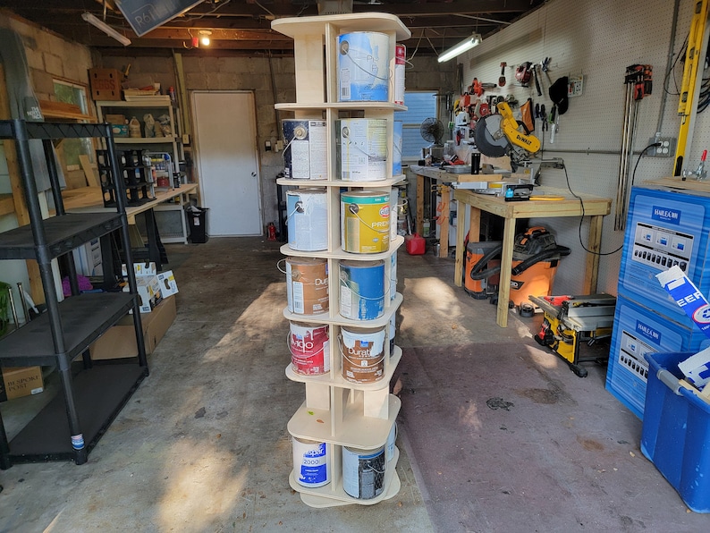 Rotating Paint Rack / Paint Storage / Spinning Paint Rack - Etsy