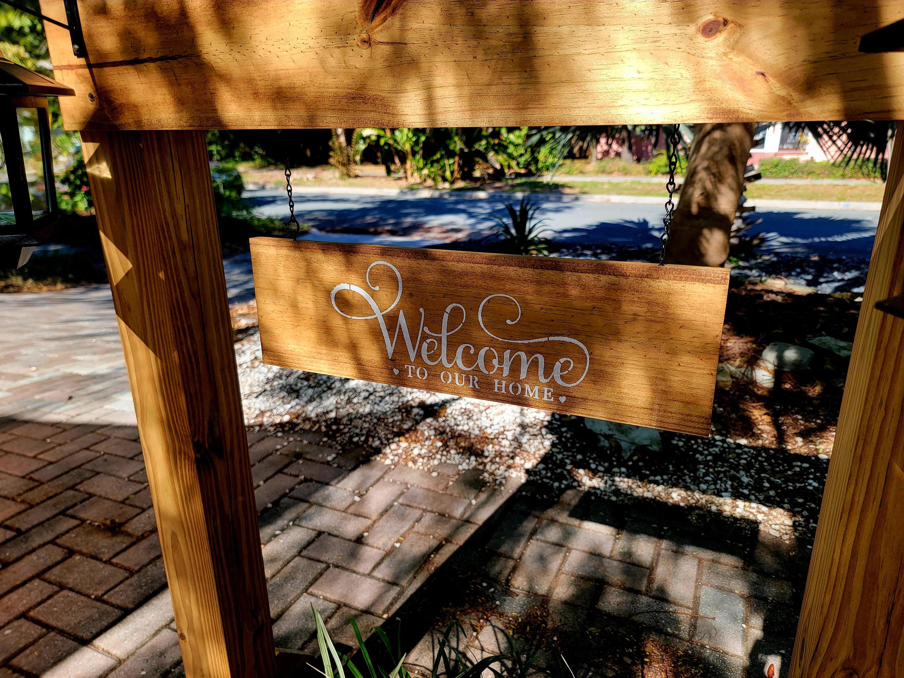 Welcome Plant Stand / Greeting's Stand / Welcome Sign / Build Plan - Etsy