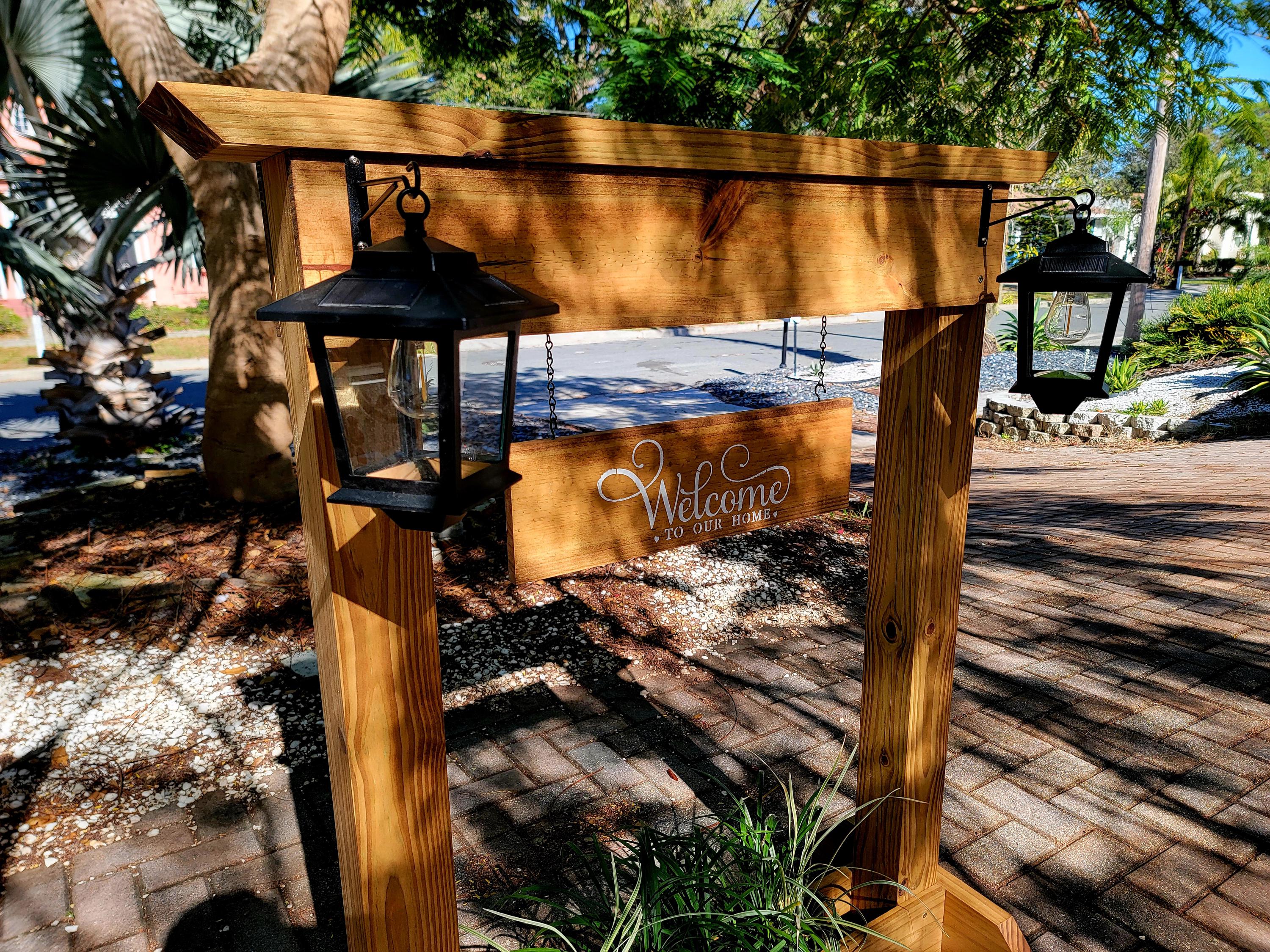 Welcome Plant Stand / Greeting's Stand / Welcome Sign / Build Plan - Etsy