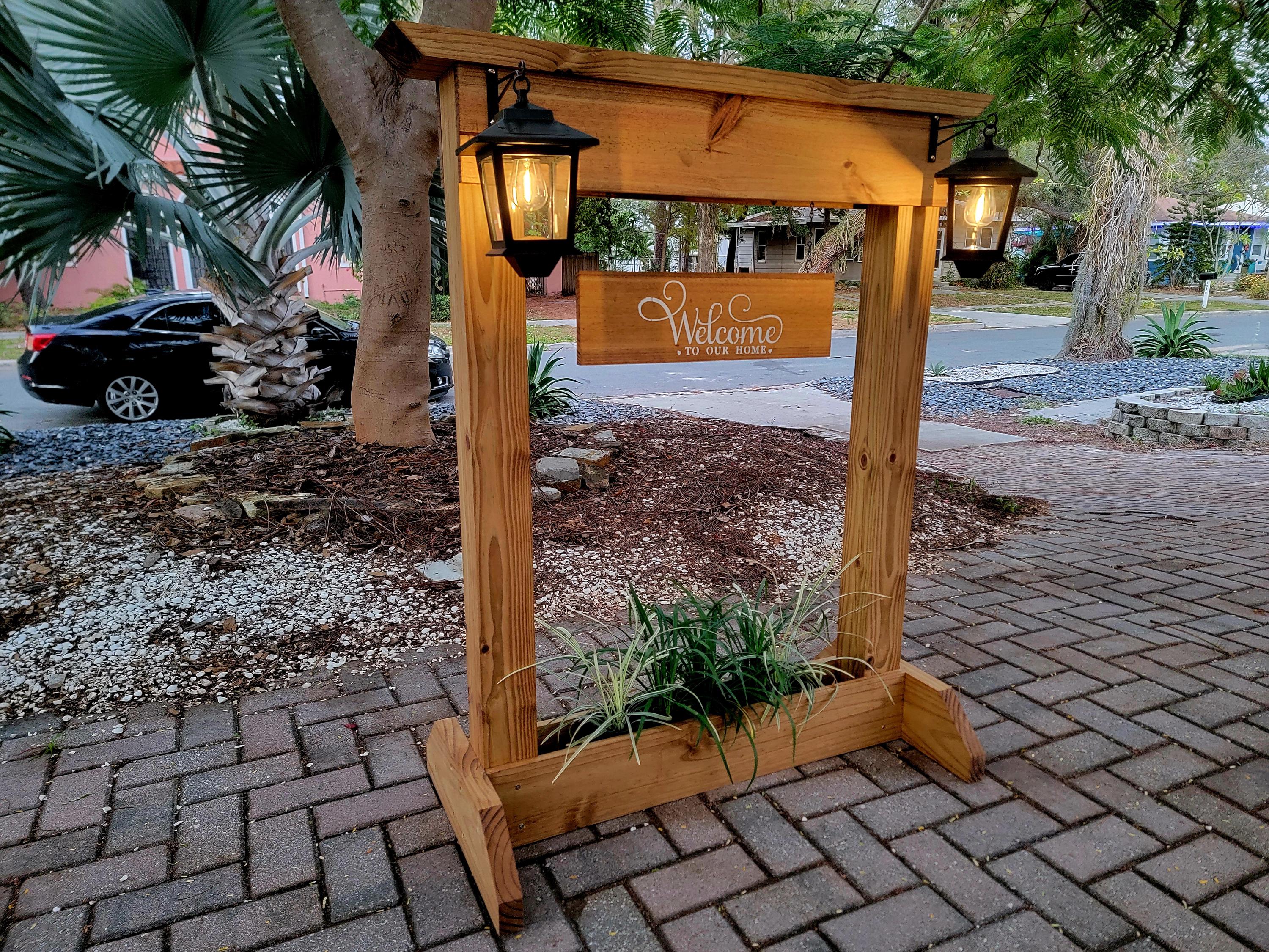 Welcome Plant Stand / Greeting's Stand / Welcome Sign / Build Plan - Etsy