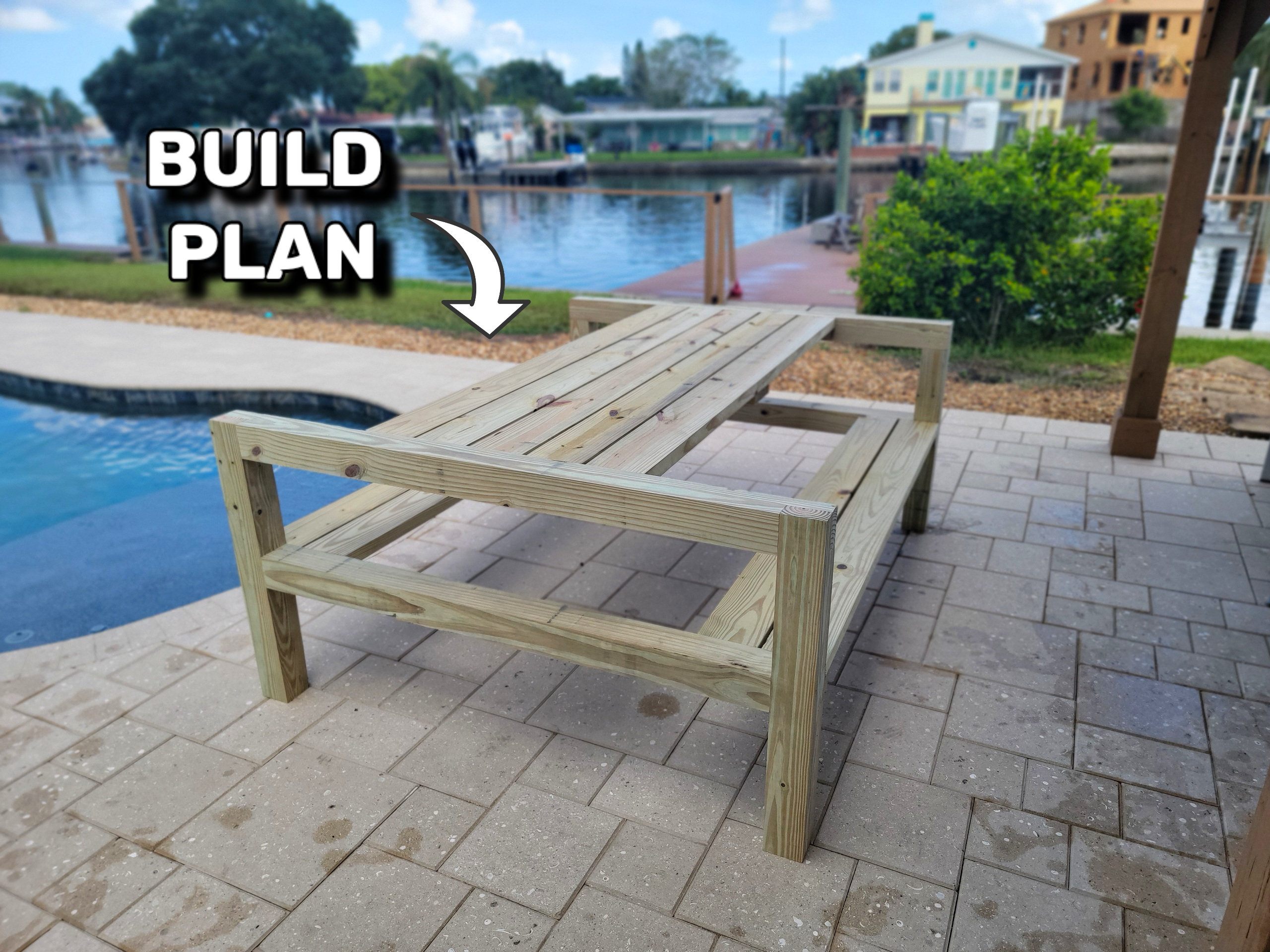 Modern Picnic Table - Patio Table - Outdoor Furniture - Build Plan ...
