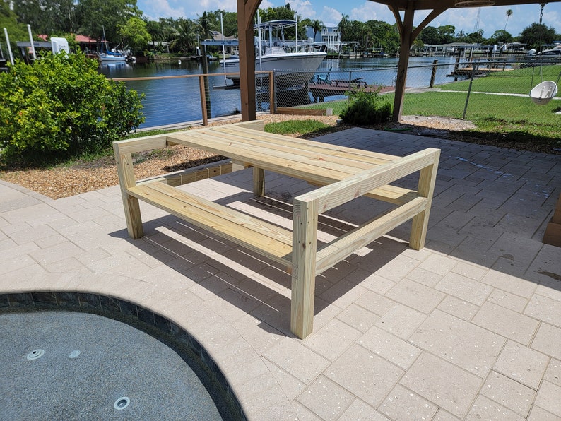 Modern Picnic Table - Patio Table - Outdoor Furniture - Build Plan ...