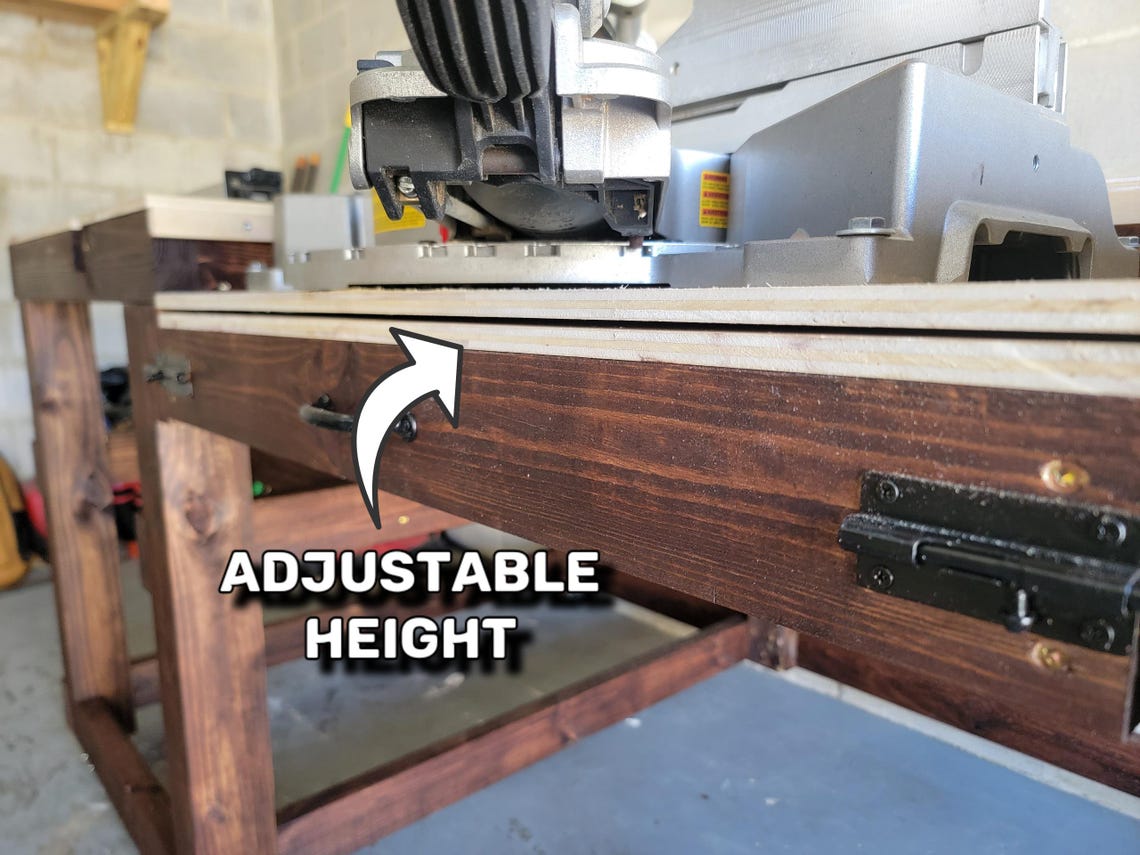 Flip Down Miter Saw and Table Saw Workbench Build Plan - Etsy