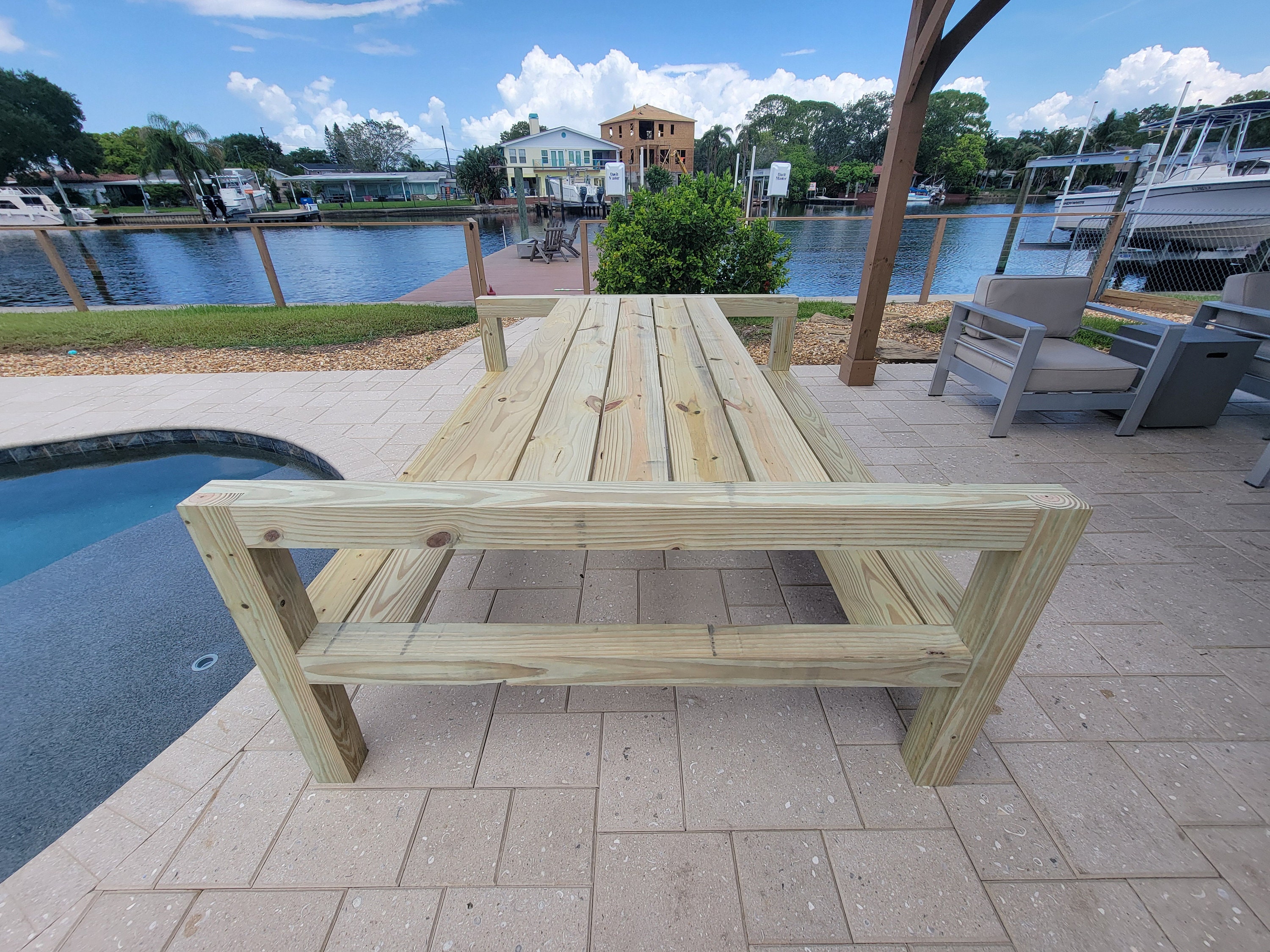 Modern Picnic Table - Patio Table - Outdoor Furniture - Build Plan ...