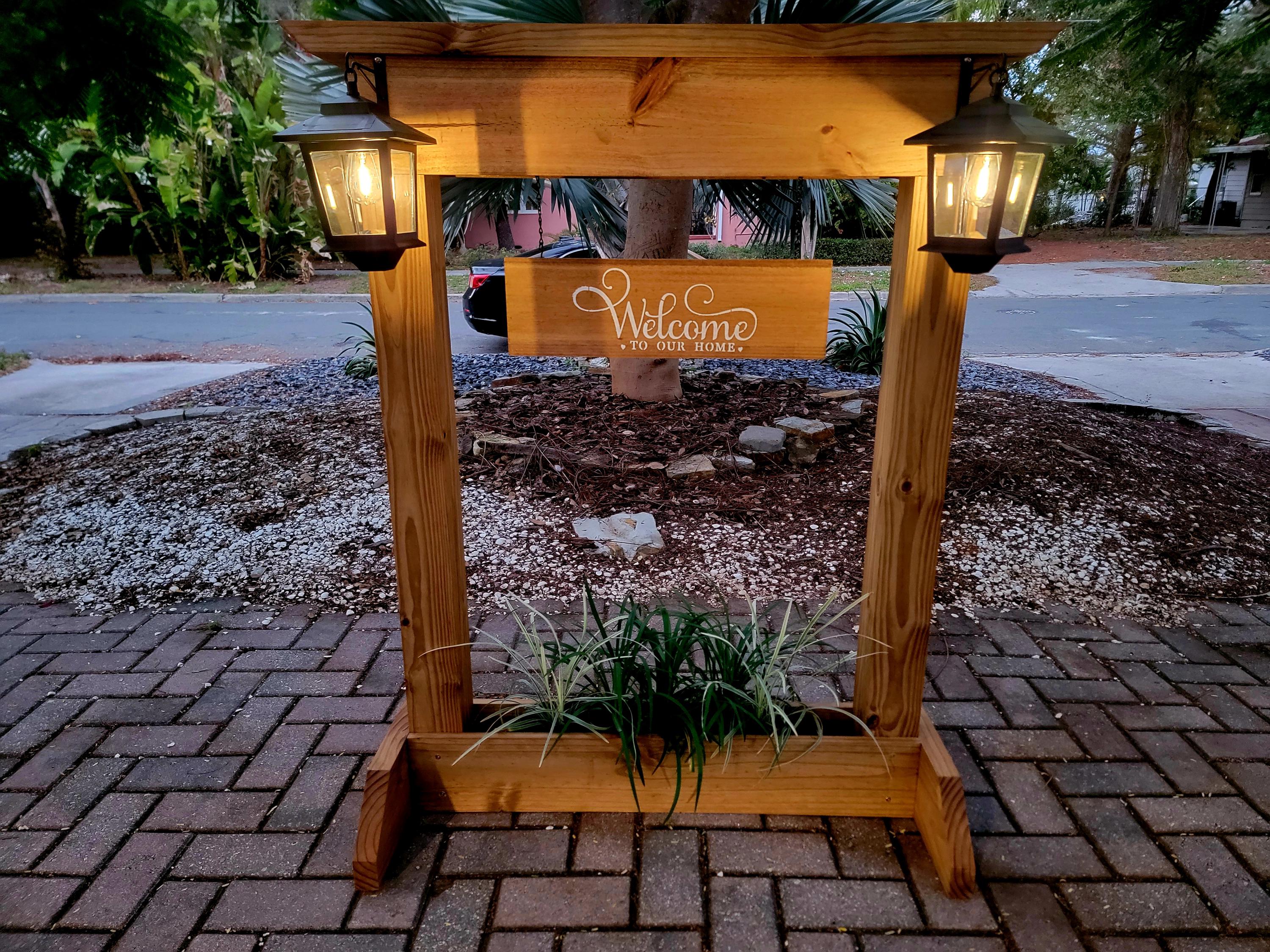 Welcome Plant Stand / Greeting's Stand / Welcome Sign / Build Plan - Etsy