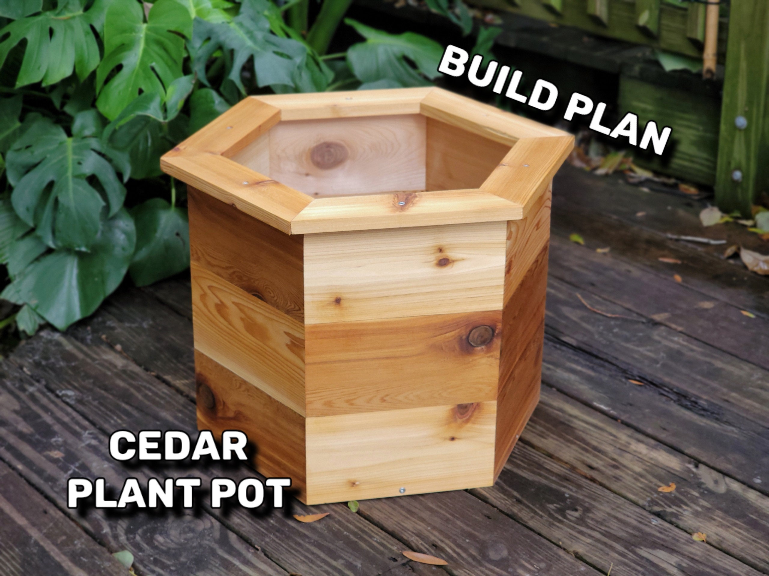 Plant Pot / Hexagon Plant Pot / Cedar Plant Pot / Build Plan / Digital ...