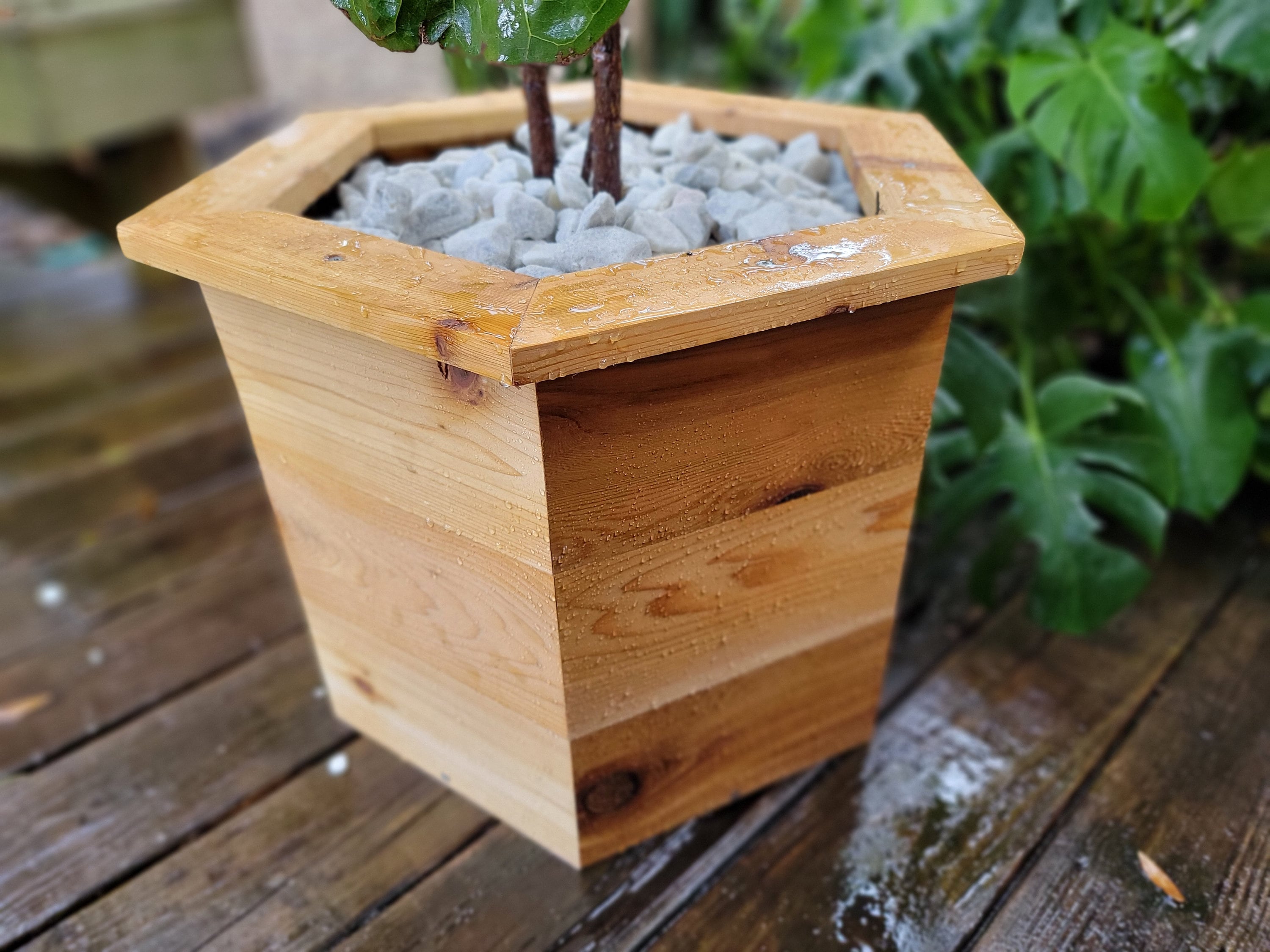 Plant Pot / Hexagon Plant Pot / Cedar Plant Pot / Build Plan / Digital ...