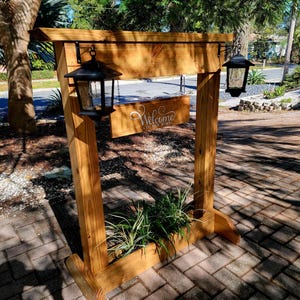 Welcome Plant Stand / Greeting's Stand / Welcome Sign / Build Plan - Etsy