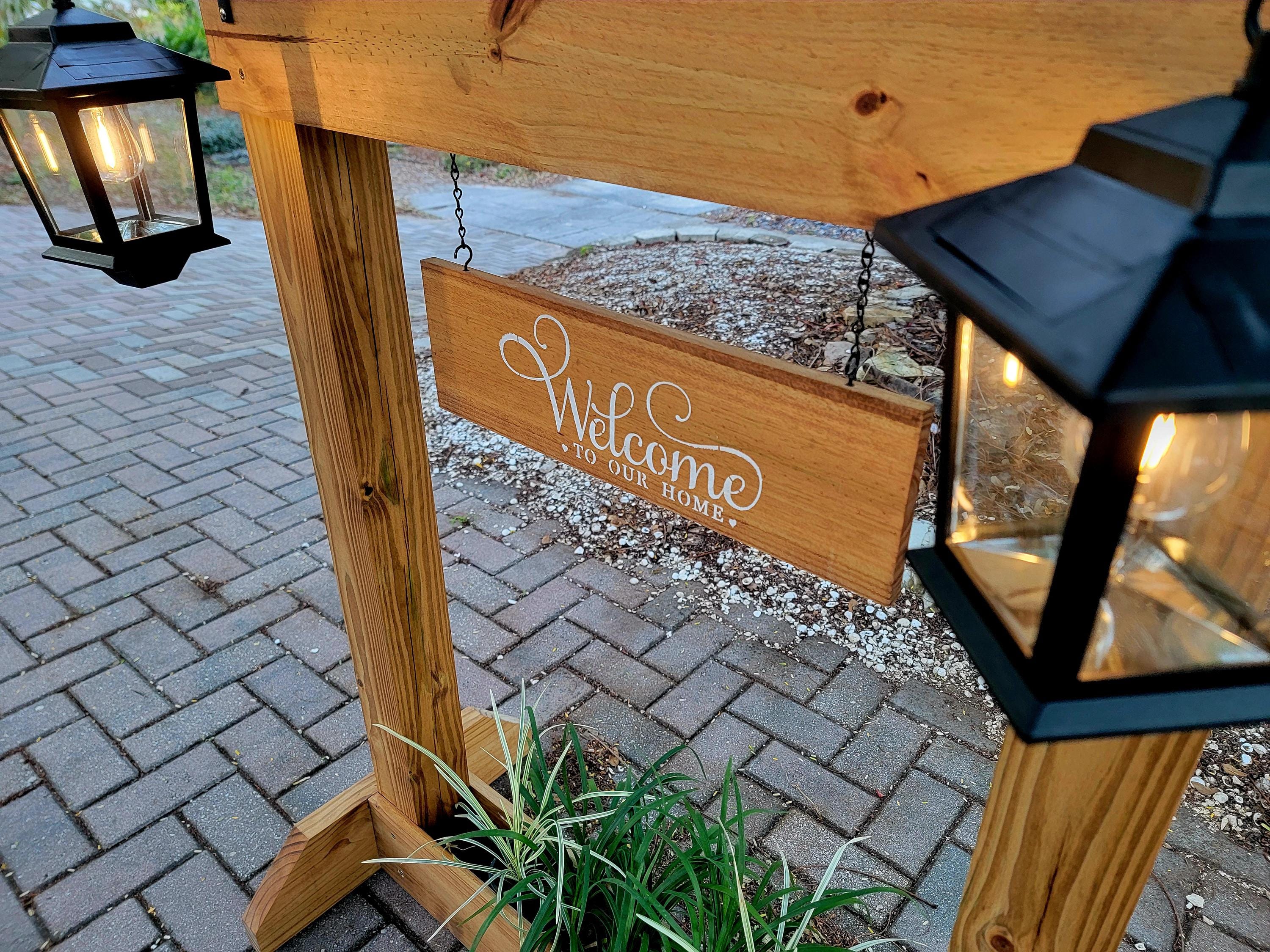 Welcome Plant Stand / Greeting's Stand / Welcome Sign / Build Plan - Etsy