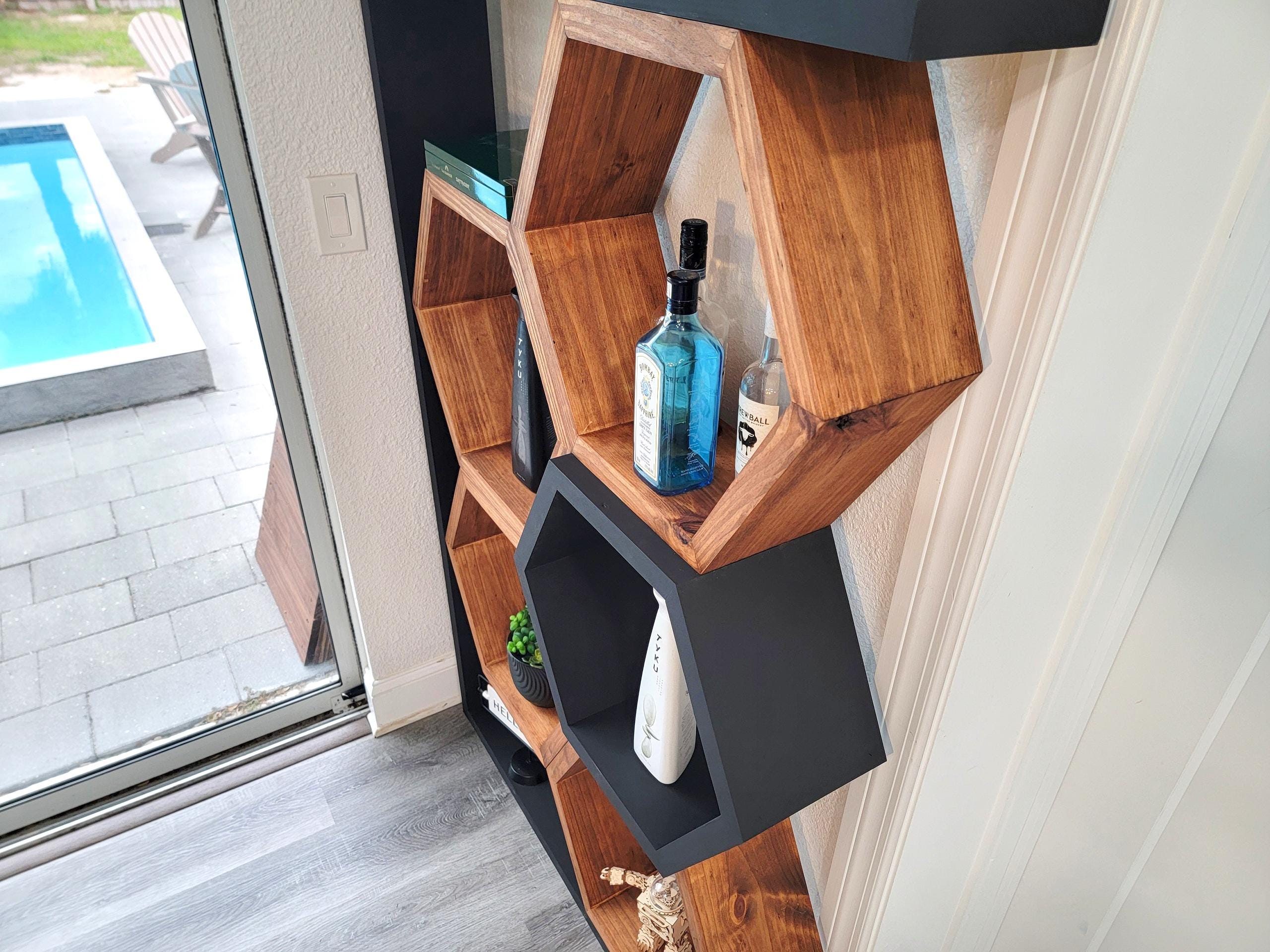 Bookshelf / Hexagon Bookcase / Build Plan - Etsy