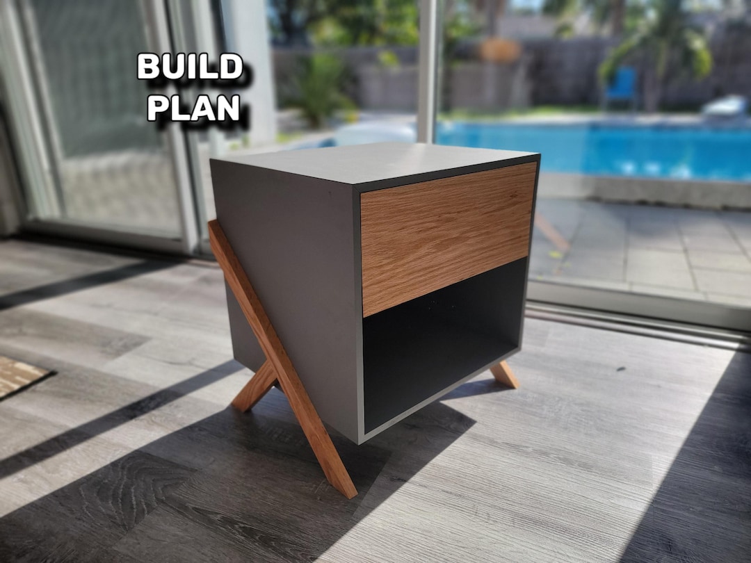 Modern Nightstand / Bed Side Table / Home Decor / Build Plan - Etsy
