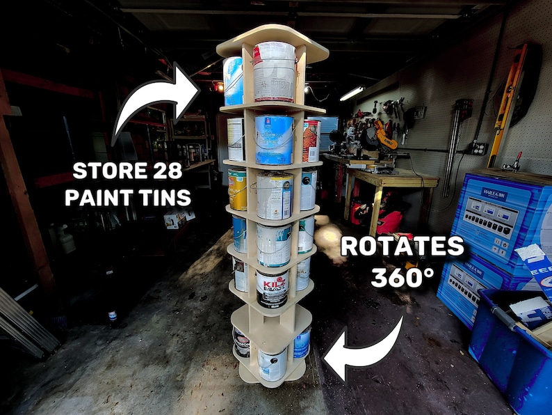 Rotating Paint Rack / Paint Storage / Spinning Paint Rack - Etsy