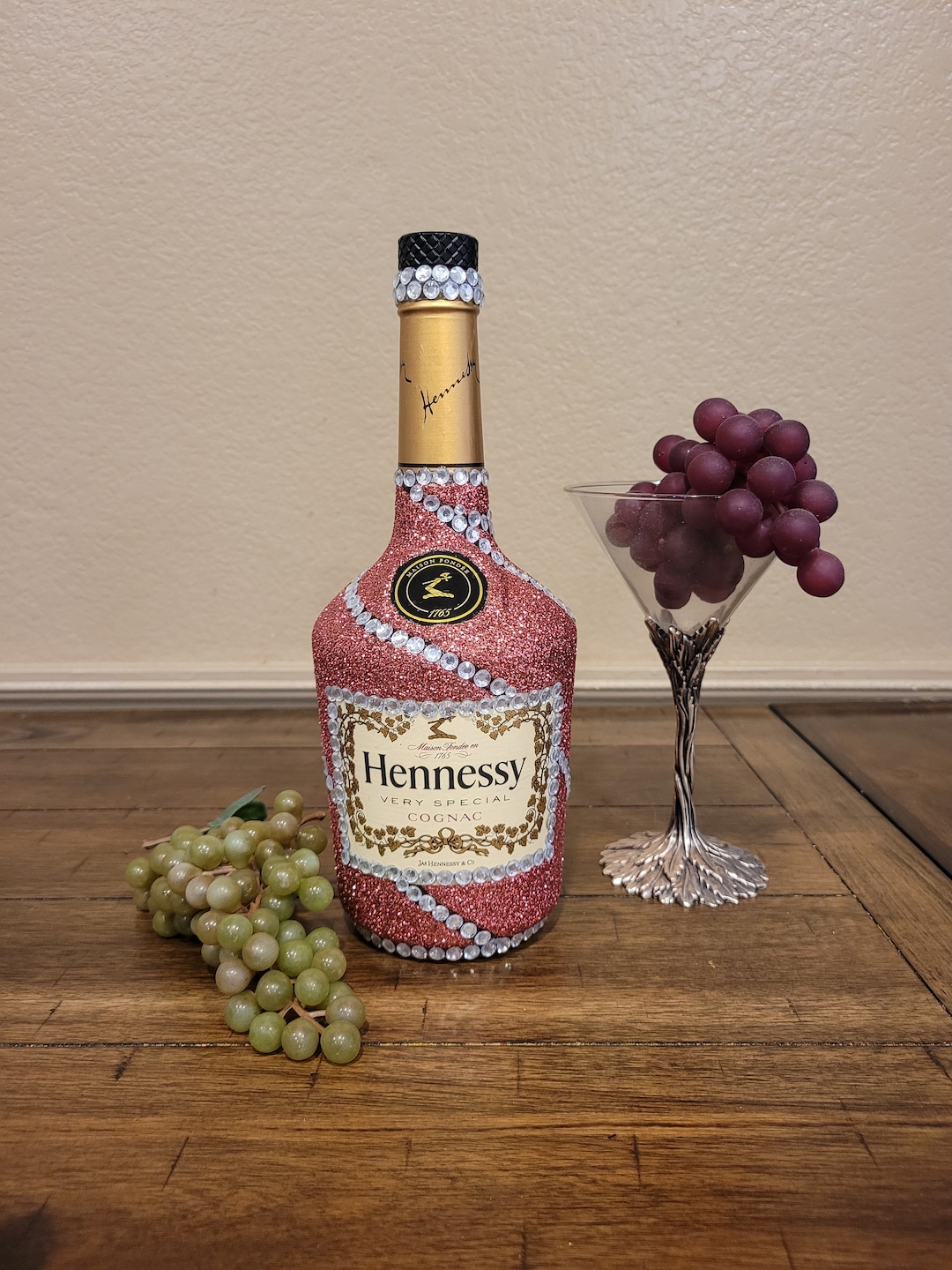 Glittered "hennessy" (empty) Bottle Decorated With Glitter and ...