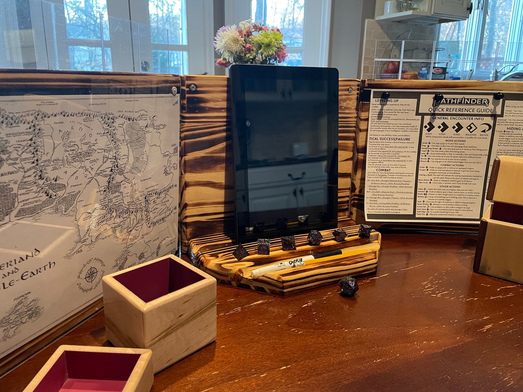 The Screen of Masters Dm / Gm Screen, Dice Tray, Dice Tower, Tablet ...