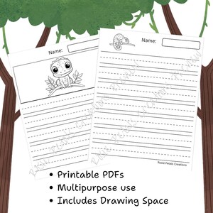 Chameleon Themed Primary Handwriting Paper - Etsy