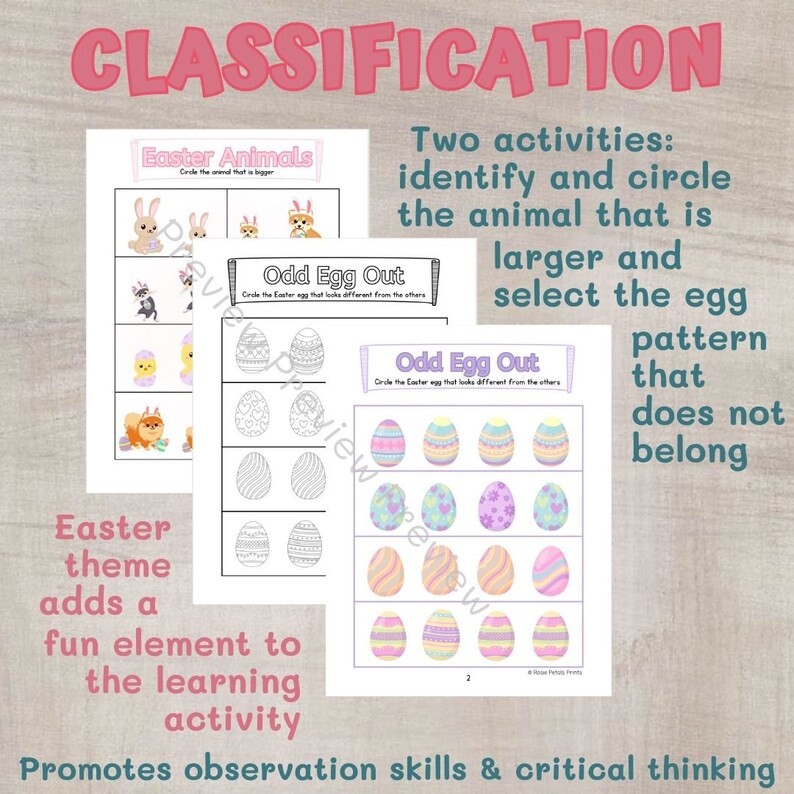 Easter Preschool & Kindergarten Learning Activity Pack - Etsy