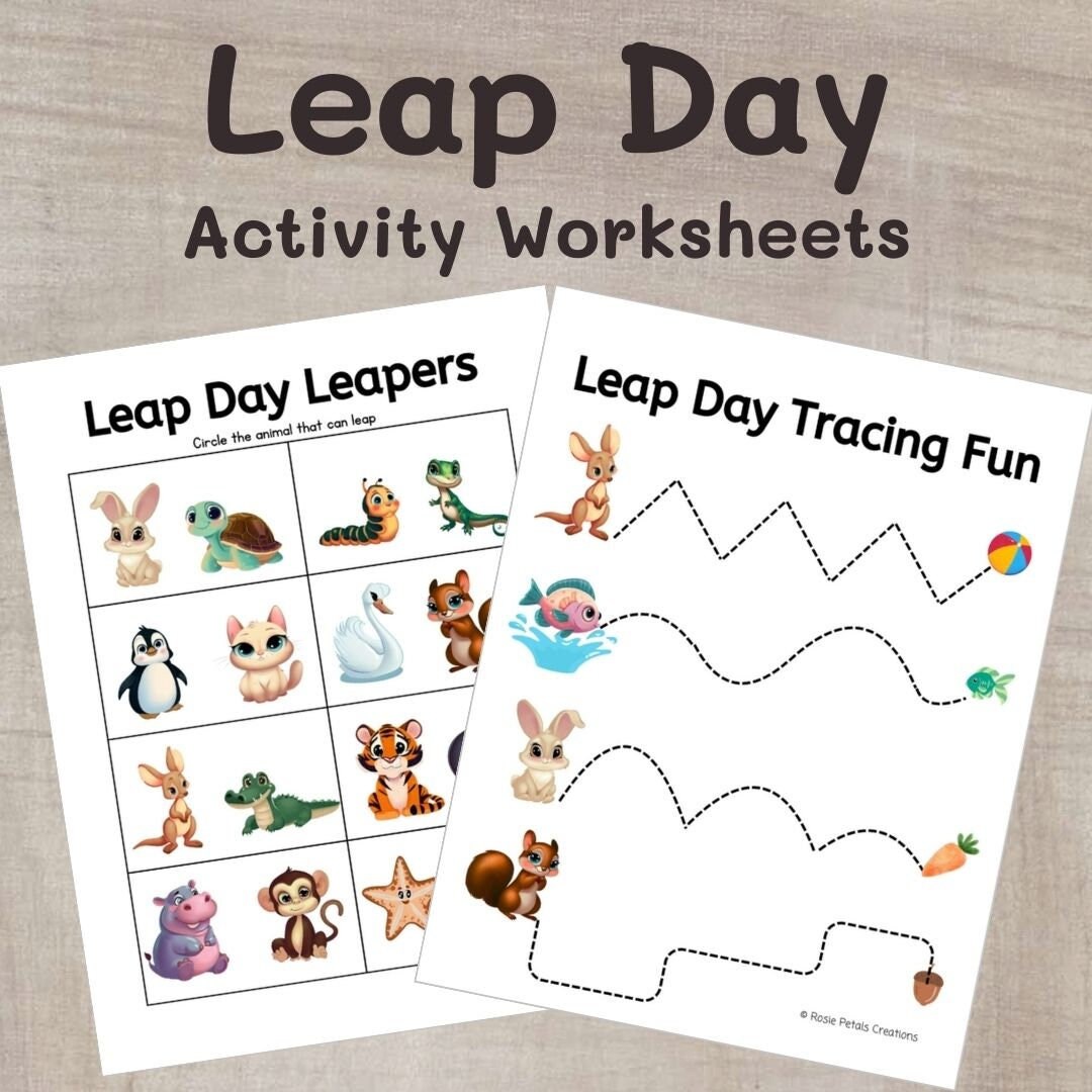 Leap Day Learning Worksheets - Etsy