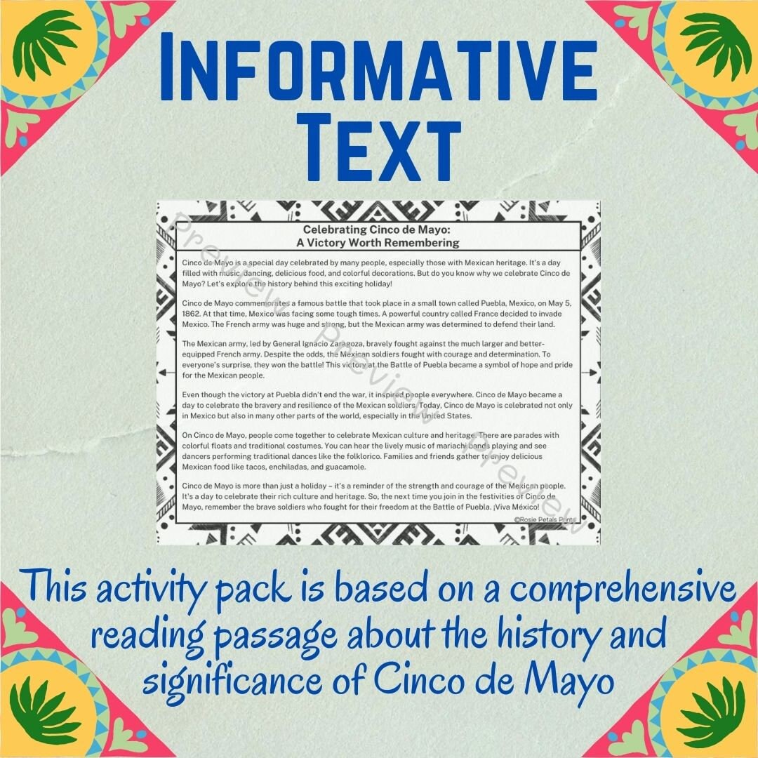 Cinco De Mayo Multicultural Study Worksheets - Etsy