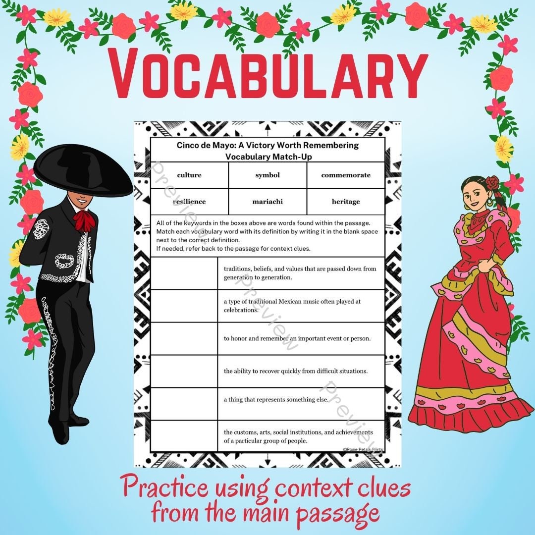 Cinco De Mayo Multicultural Study Worksheets - Etsy