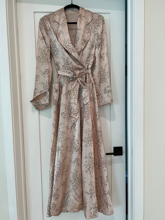 Antique floral satin robe - Gem