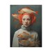 Vintage Style Woman and Fish Portrait – Ocean Demure Art Canvas - Etsy