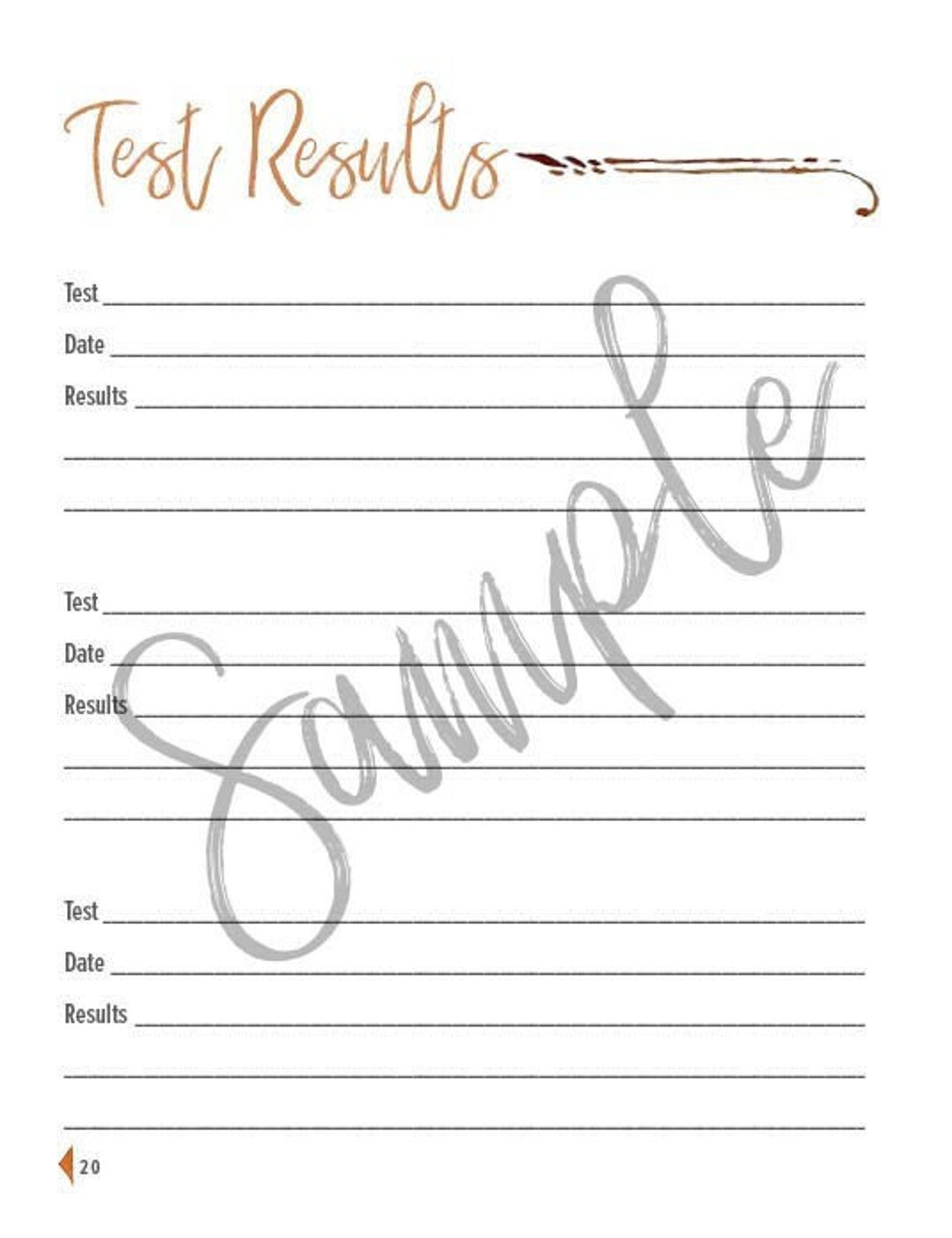 Test Results Page - PDF From the Cancer Treatment Journal - Etsy