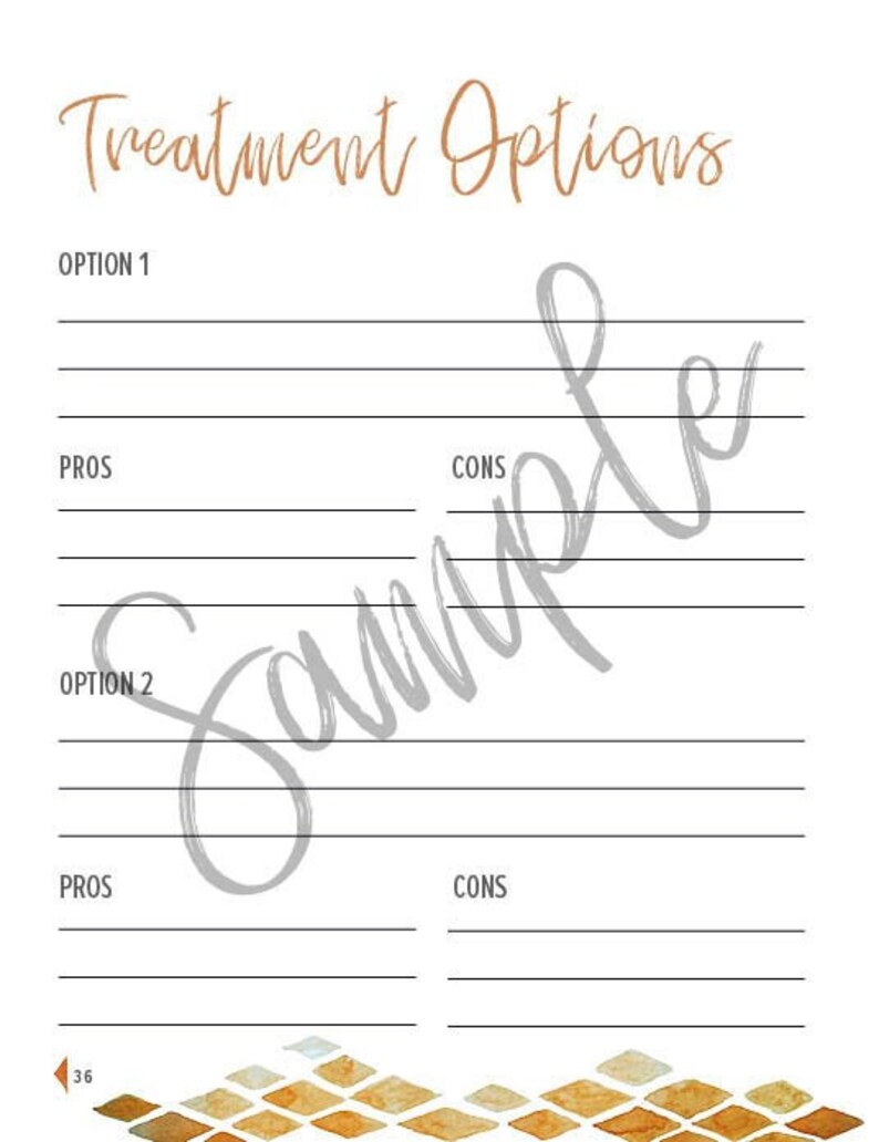 Treatment Options Page - PDF From the Cancer Treatment Journal - Etsy