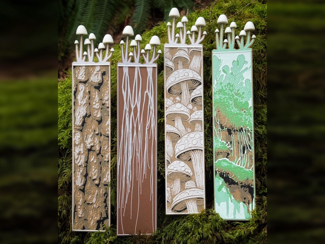 Mushmarks - Cute Mushroom Bookmarks Sprouting From Your Book With ...