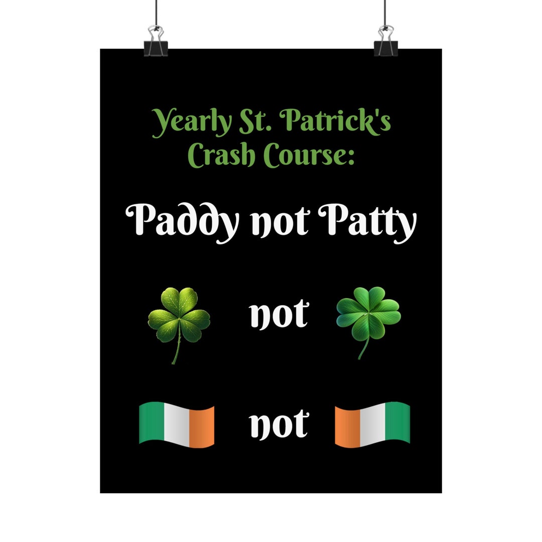 St. Patrick's Crash Course Poster - Etsy