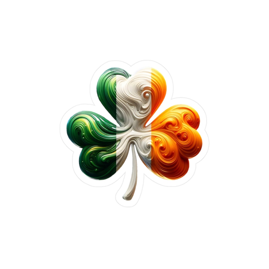 Irish Colors Shamrock Vinyl Decal - Etsy