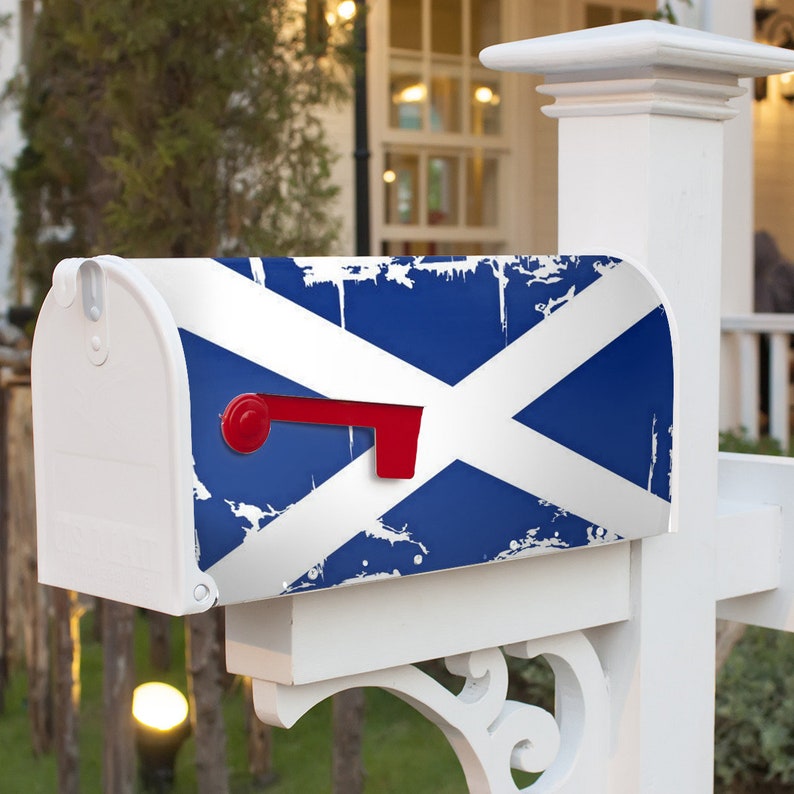 Scottish Distressed Flag Mailbox Cover - Etsy
